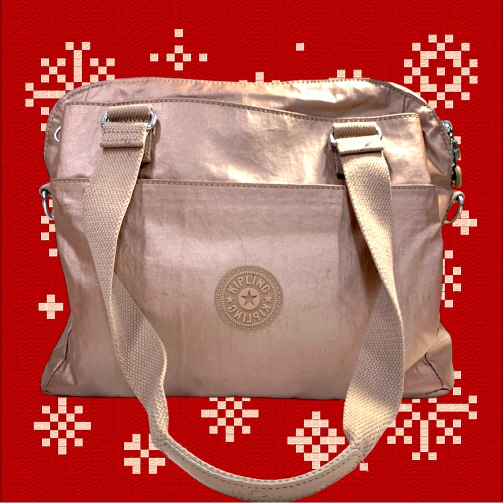 Kipling Metallic Rose Gold 'Felicity' Bag - Gem